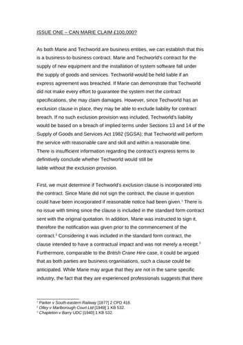 Contract Problem Question First Class Answer Teaching Resources