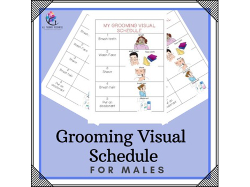 My Grooming Visual Schedule - For Males | Teaching Resources
