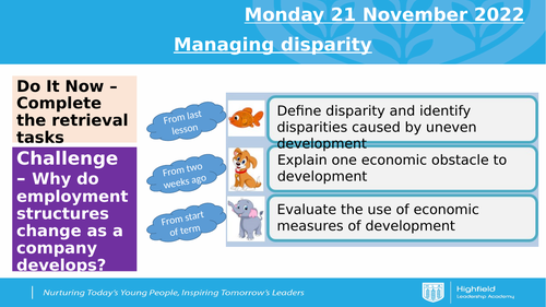 AQA CEW Managing Disparities (Lesson 11) | Teaching Resources AQA CEW Managing Disparities (Lesson 11) | Teaching Resources