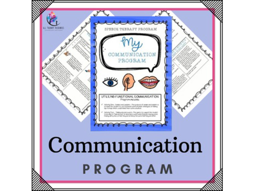 Speech Therapy Program Encouraging Functional Communication Autism