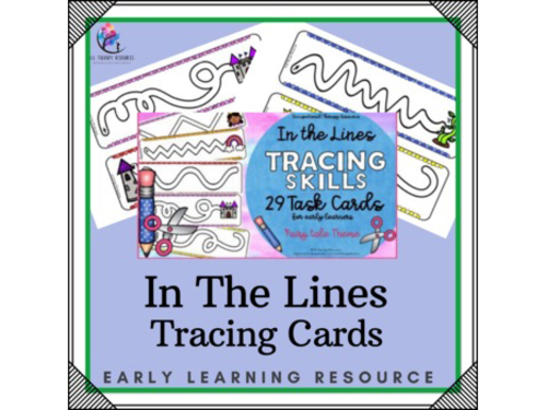 Fairy Tale Theme - In The Lines Tracing Task Cards for Early Learners ...