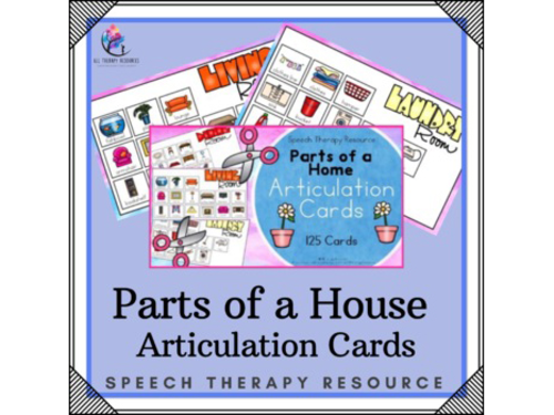 125 ARTICULATION CARDS (Parts of a House Items) | Teaching Resources