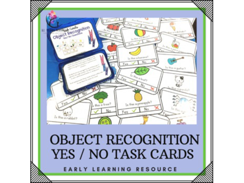 Object Recognition Yes No Task Cards - Autism Special Education Speech ...