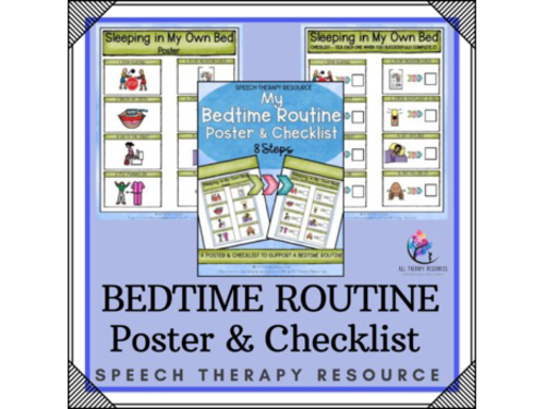 My Bedtime Routine Poster & Checklist | Going to Bed Visual Supports ...