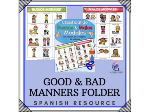 SPANISH VERSION - GOOD & BAD MANNERS FILE FOLDER - Character ...