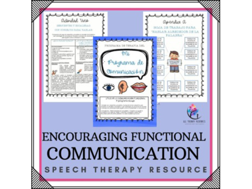 SPANISH VERSION | Speech Therapy Program | Encouraging Functional ...