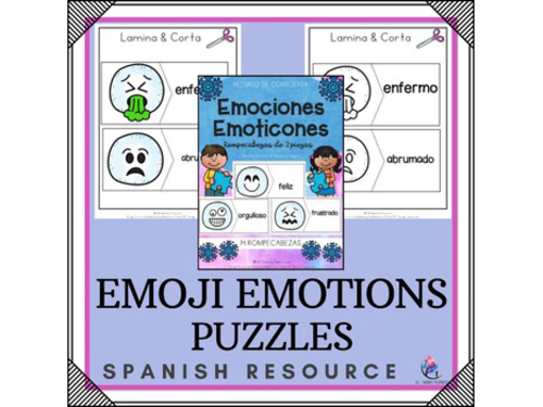 SPANISH VERSION - Emoji Emotions Feelings Puzzles - Social Emotion ...
