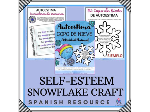 SPANISH VERSION Self-Esteem Winter Counseling Lesson | Social Emotional ...