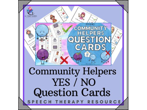 Community Helpers - Yes No Questions - Speech Therapy & Autism Resource ...