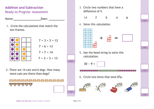 Early years addition and subtraction resources