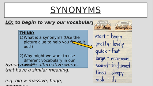 Expanding Your Vocabulary (Synonyms) | Teaching Resources Expanding Your Vocabulary (Synonyms) | Teaching Resources