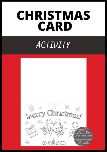 Christmas Card - Coloring activity | Teaching Resources