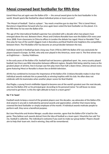 Aqa Gcse Language Paper 1 Practice Teaching Resources