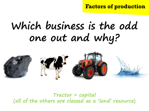 Factors of Production & Opportunity cost | Teaching Resources Factors of Production & Opportunity cost | Teaching Resources