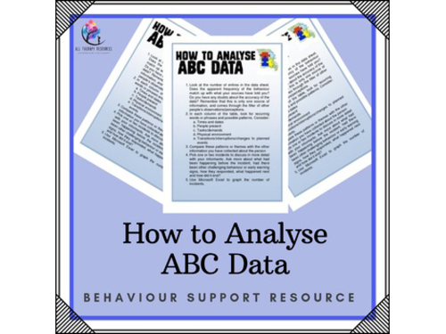 Behaviour Support: How to Analyse ABC data | Teaching Resources