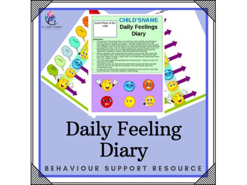 Daily Feelings Diary - Editable | Teaching Resources