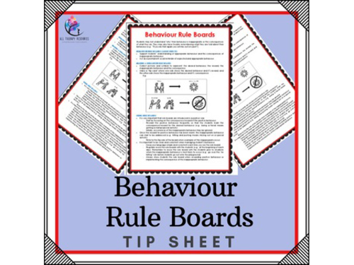 Behaviour Rule Boards - One Page Tip Sheet | Teaching Resources