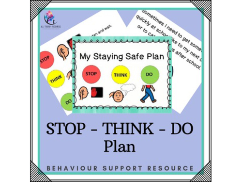 My Staying Safe Plan - 36 pages - STOP THINK DO PLAN | Teaching Resources