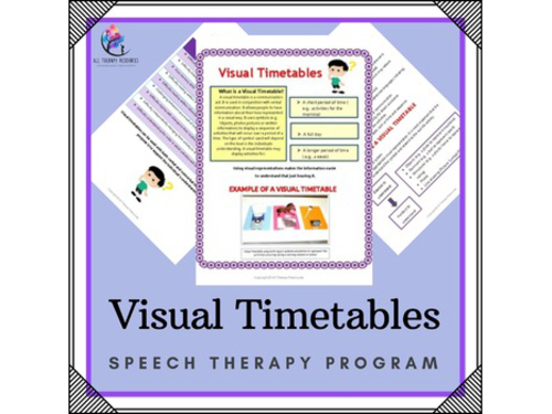 Visual Timetables - Supporting children with Autism - 5 pages ...