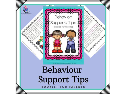 Behaviour Support Tips - Booklet for Parents - PBS - Handout - Parents ...