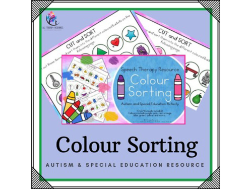 Colour Sorting Visuals - Colour Recognition & Sorting - Kindergarten ...