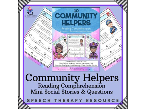 10 COMMUNITY HELPERS - Reading Comprehension Career Education ...