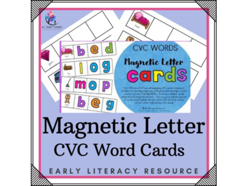 CVC Magnetic Letter Cards - 80 Building letter Cards Activities ...