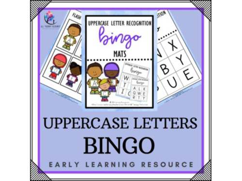 Alphabet Bingo - Uppercase Letters Game - Literacy Phonics Reading ...