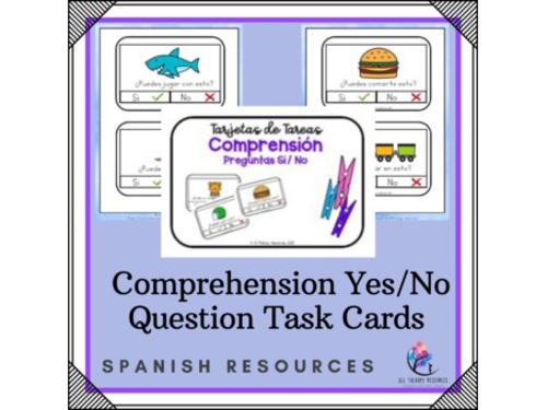 SPANISH VERSION - Comprehension Yes No Task Cards - Autism Special ...