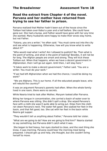 The Breadwinner by Deborah Ellis | Teaching Resources