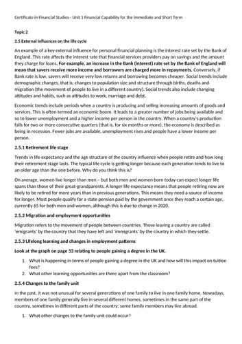 LIBF Unit 1 Topic 2 | Teaching Resources