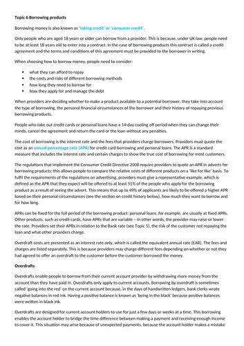 LIBF Unit 1 Topic 6 | Teaching Resources