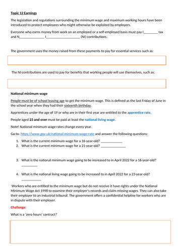 LIBF Unit 1 Topic 12 | Teaching Resources