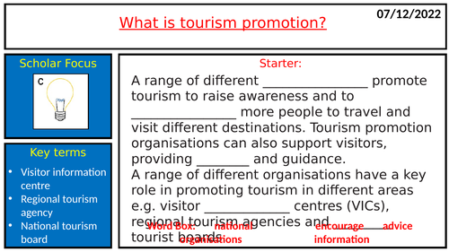 tourism promotion | Teaching Resources