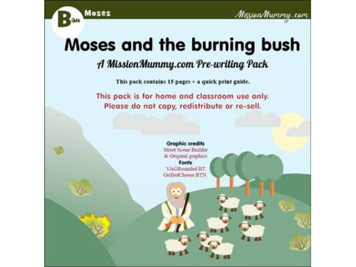 Preschool : Moses and the Burning Bush : 1 week topic pack | Teaching ...