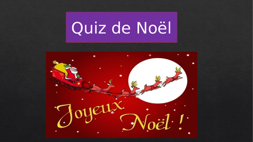 French Christmas Quiz | Teaching Resources