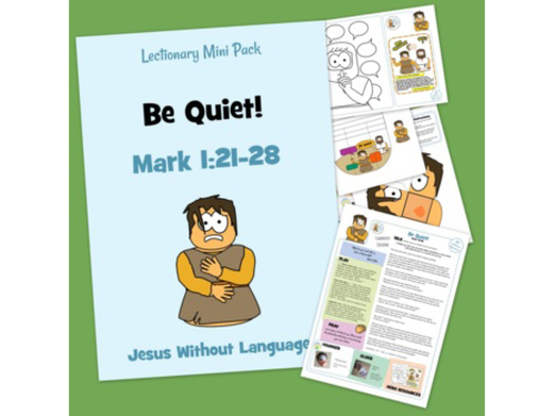 Unclean Man / Be Quiet! - Mark 1 - Kidmin Lesson & Bible Crafts | Teaching Resources