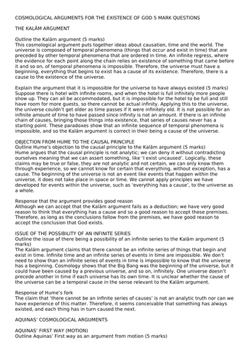 AQA A-Level Philosophy - Cosmological Arguments | Teaching Resources AQA A-Level Philosophy - Cosmological Arguments | Teaching Resources