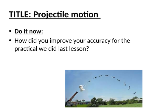 AS Physics projectile motion OCR A | Teaching Resources