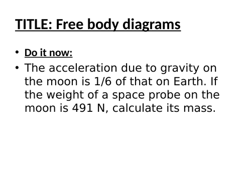 AS Physics free body force diagrams OCR A | Teaching Resources