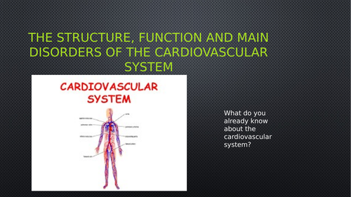 cardiovascular system T-level health/biology | Teaching Resources