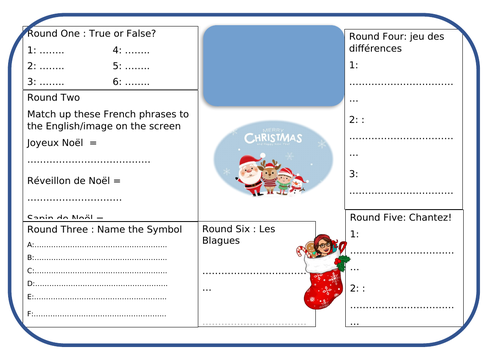 Noel Quiz | Teaching Resources