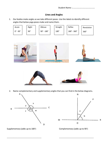 Angles Classification Teaching Resources