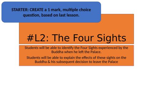 AQA RS GCSE: #L2 The Four Sights | Teaching Resources