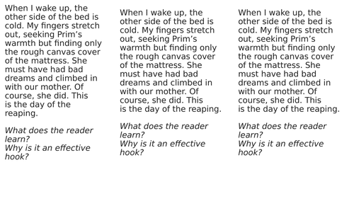 Dystopia Lessons Effective Hooks Writing a Description | Teaching Resources