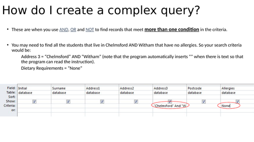 complex queries | Teaching Resources