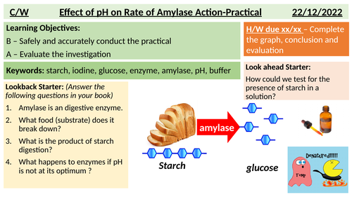 Amylase and pH practical lesson GCSE | Teaching Resources