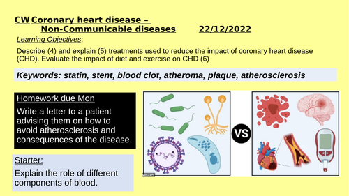 coronary heart disease GCSE | Teaching Resources