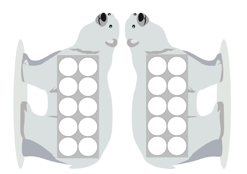 Numicon penguins and polar bears | Teaching Resources