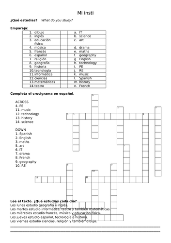 Mi insti KS3 | Teaching Resources